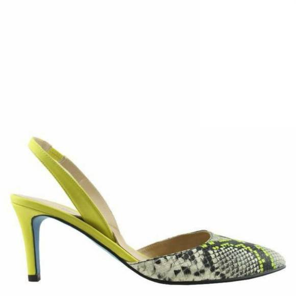 French Sole | Shoes | New French Sole Serpent Heel In Yellow Snake ...